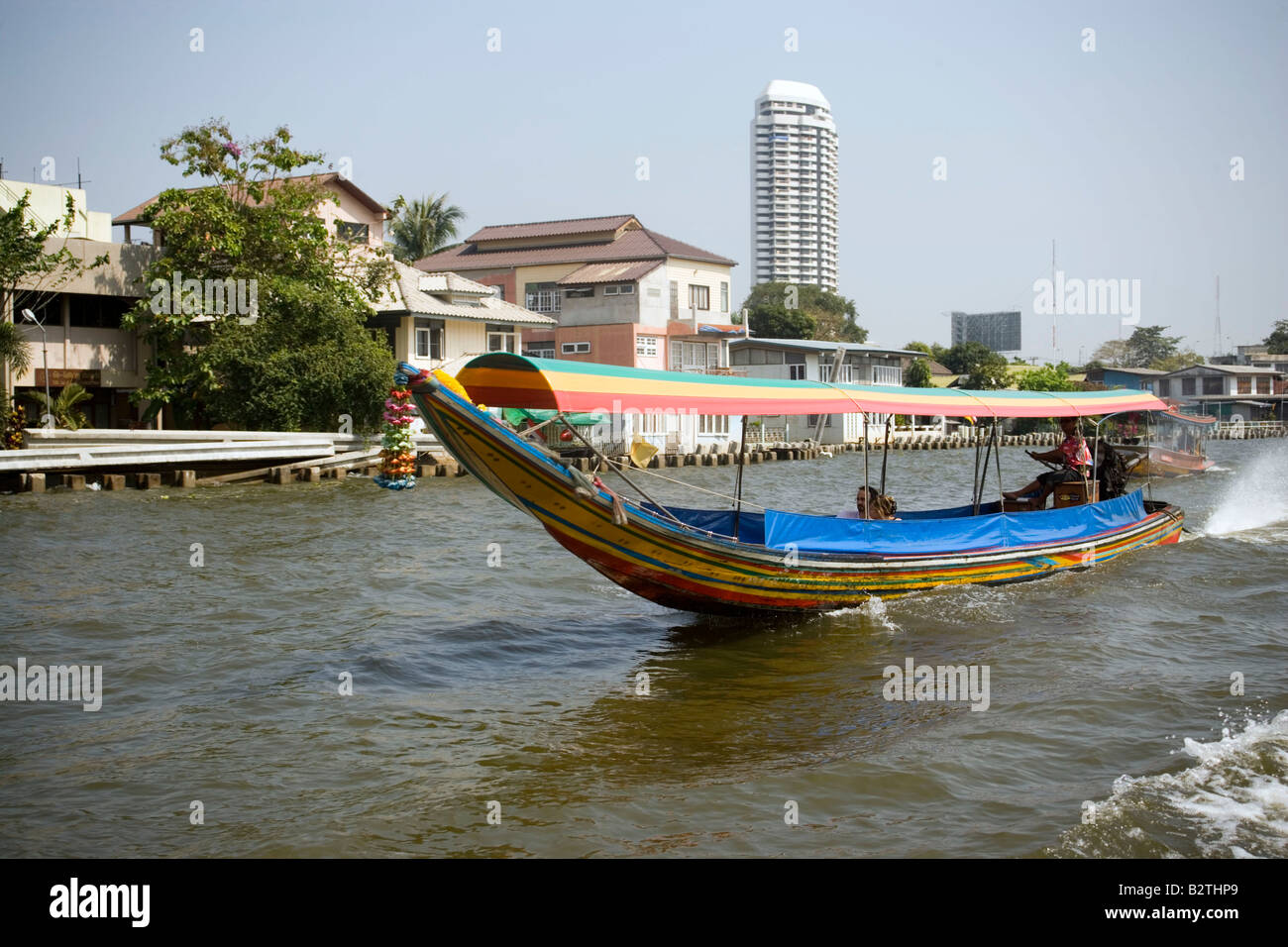Longtail Boat on Menam Chao Phraya River, River of Kings, Bangkok ...
