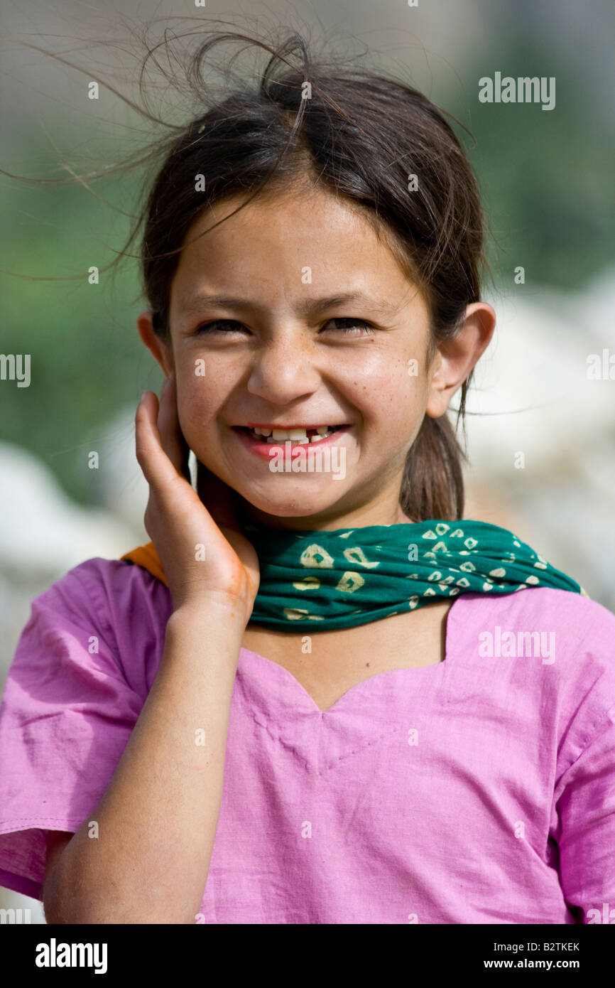Young Hunza Girl Near Passu in Northern Pakistan Stock Photo - Alamy
