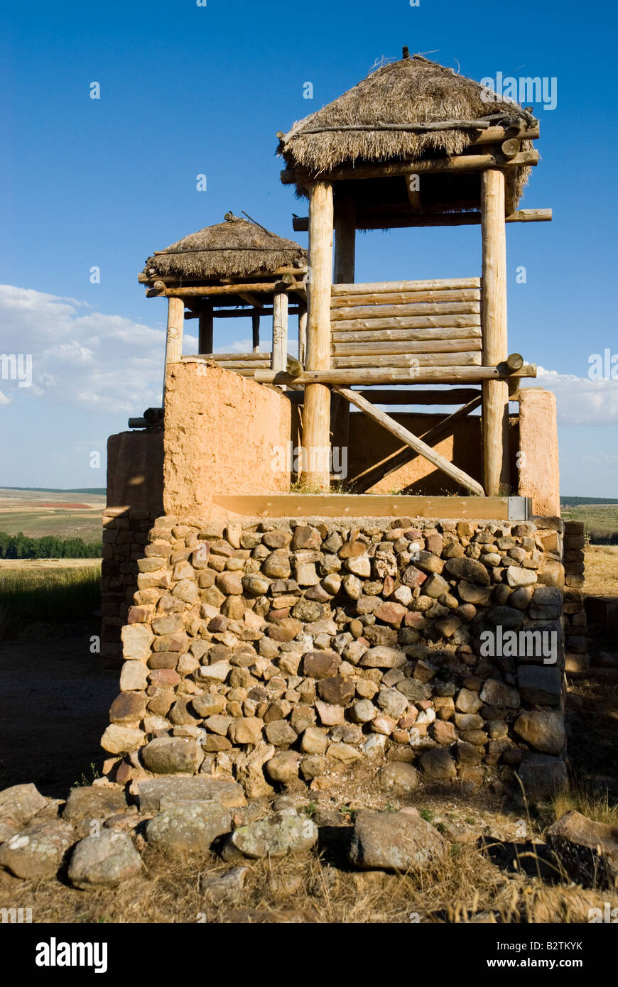 Reconstruction of walls in Ruins of NUMANTIA near Garray SORIA PROVINCE ...
