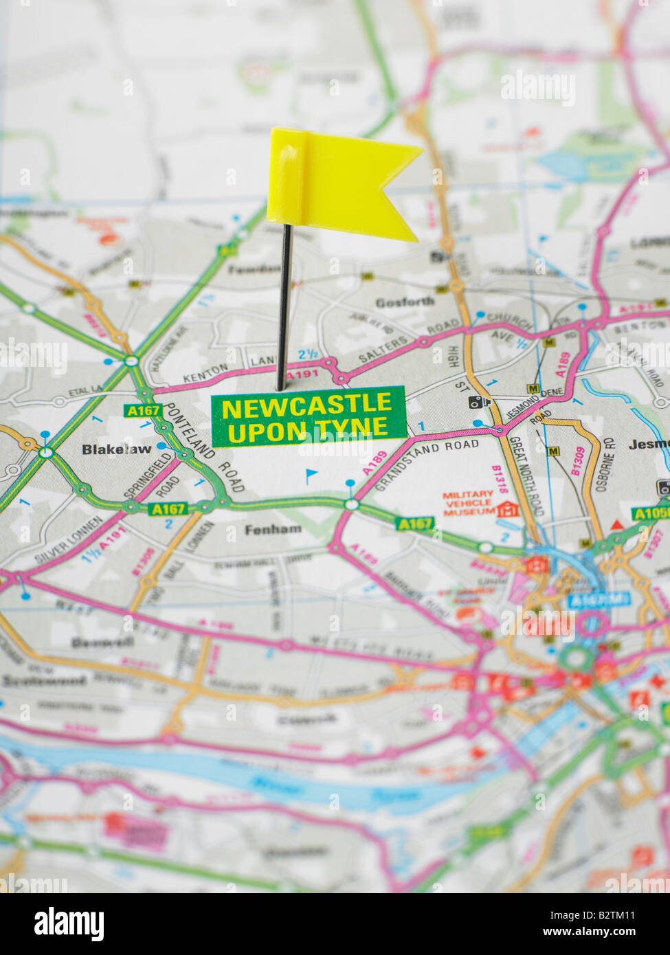 Newcastle upon tyne map hi-res stock photography and images - Alamy