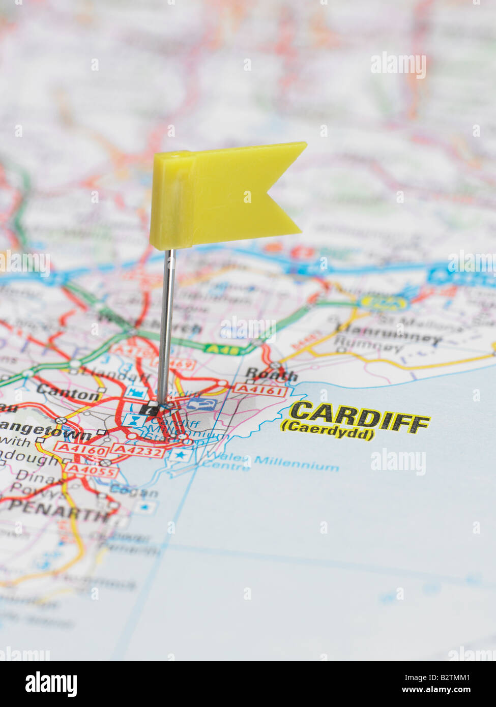 Cardiff map hi-res stock photography and images - Alamy