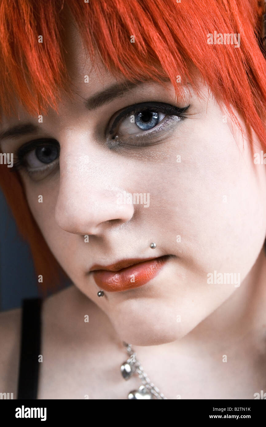 Face emo goth gothic hi-res stock photography and images - Alamy