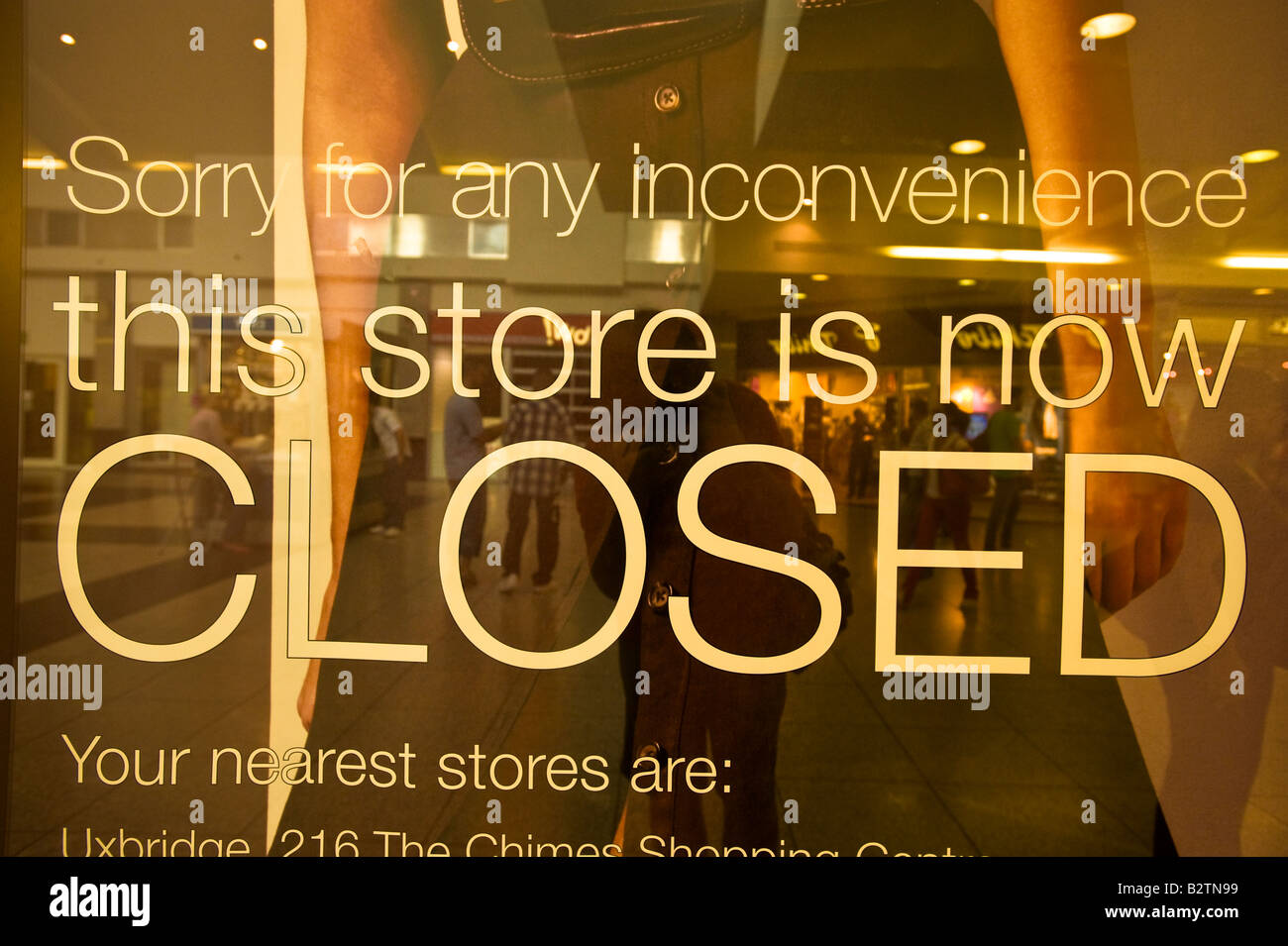 Shop is closed for business Ealing London United Kingdom Stock Photo ...