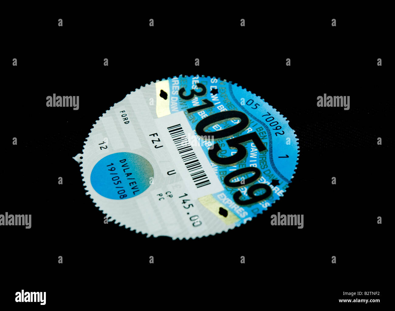 Car Tax Disk UK Stock Photo - Alamy