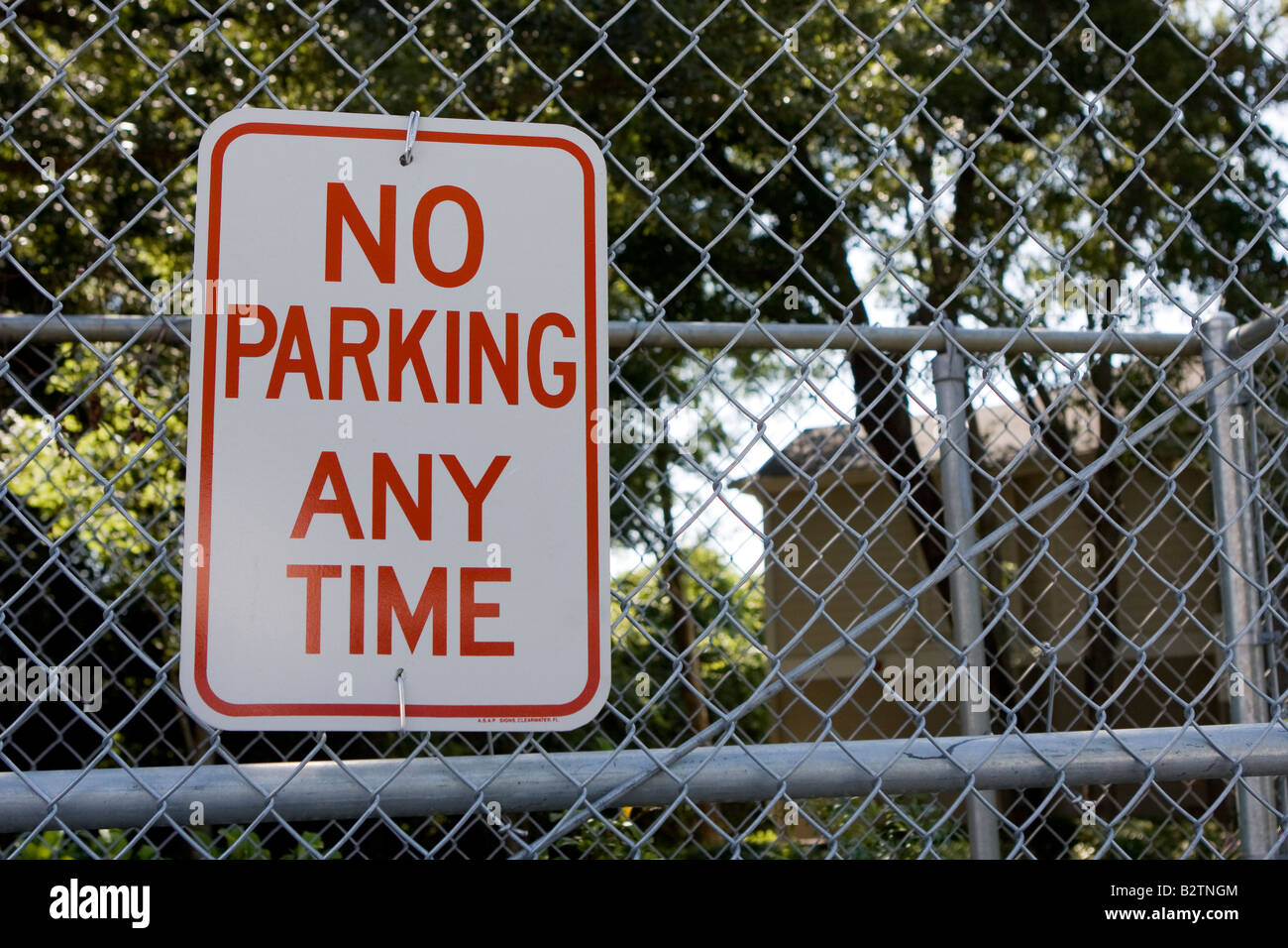 No Parking Any Time Sign Stock Photo - Alamy