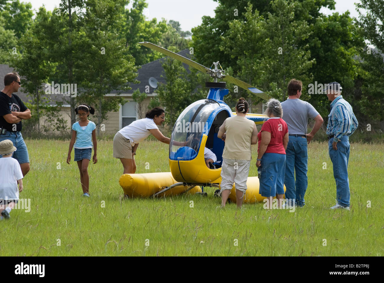 looking at experimental aircraft helicopter at helicopter fair ...