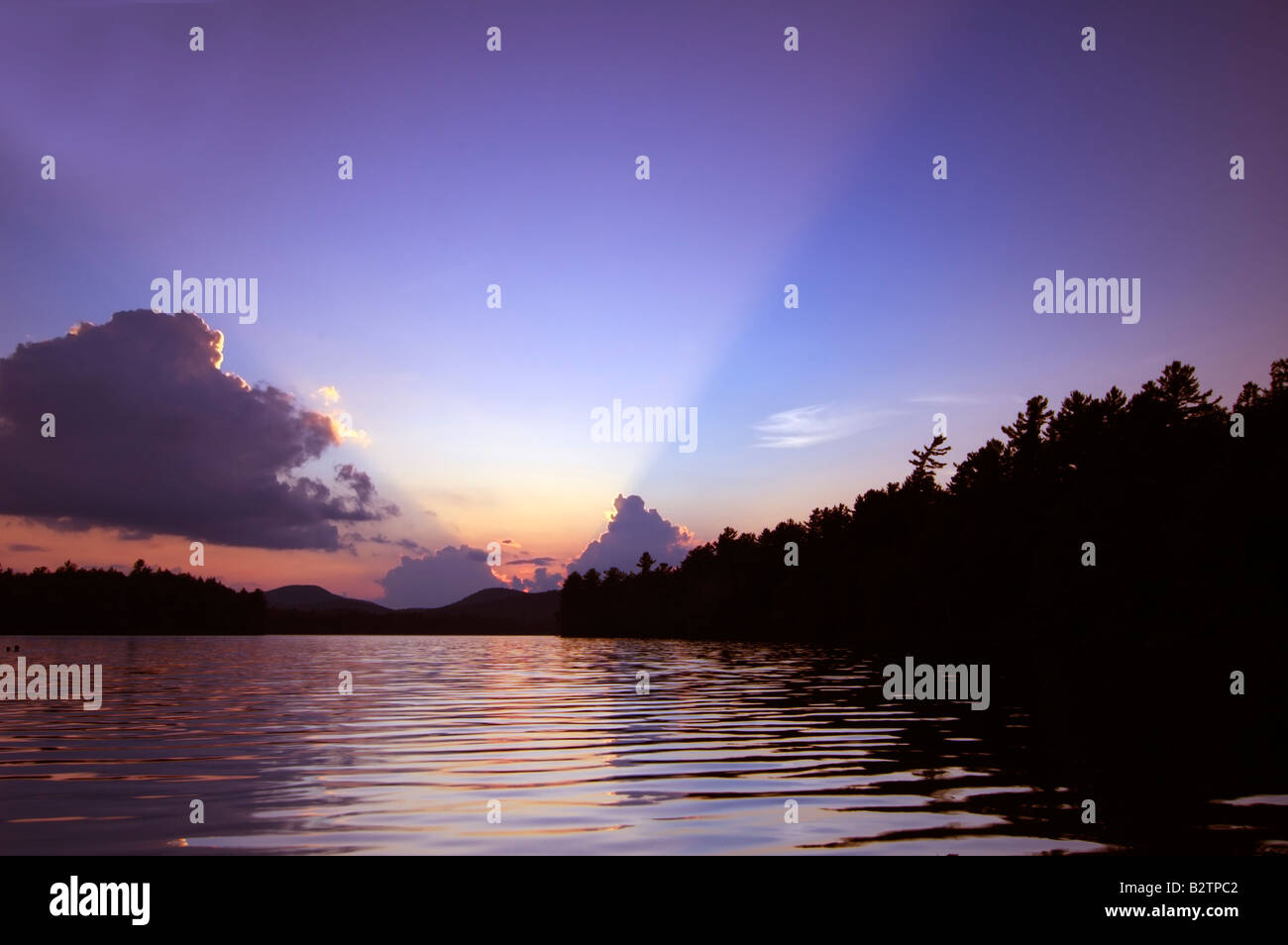 Adirondack lake sunset hi-res stock photography and images - Alamy