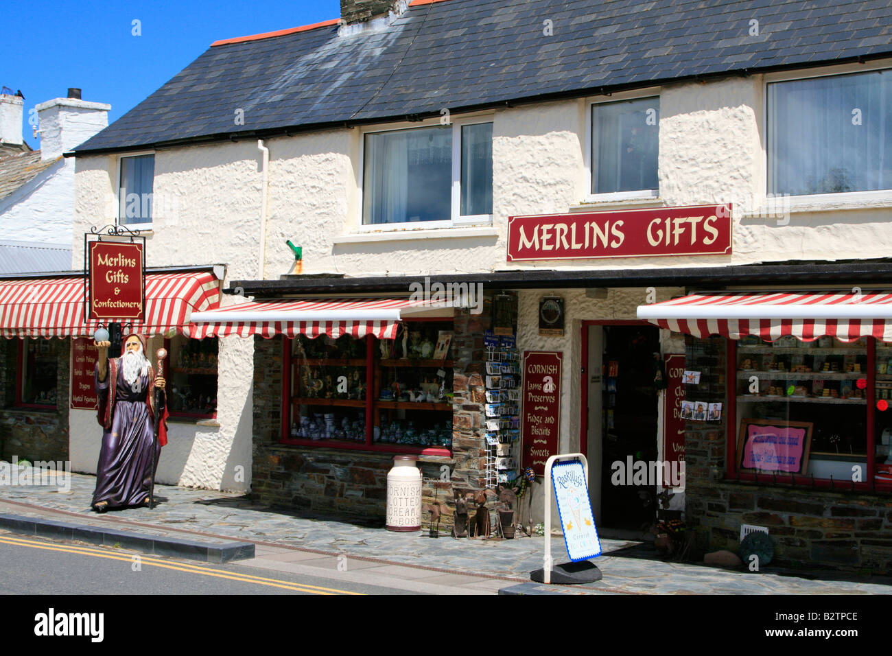 merlins giftshop Tintagel atlantic coast village cornwall west country ...