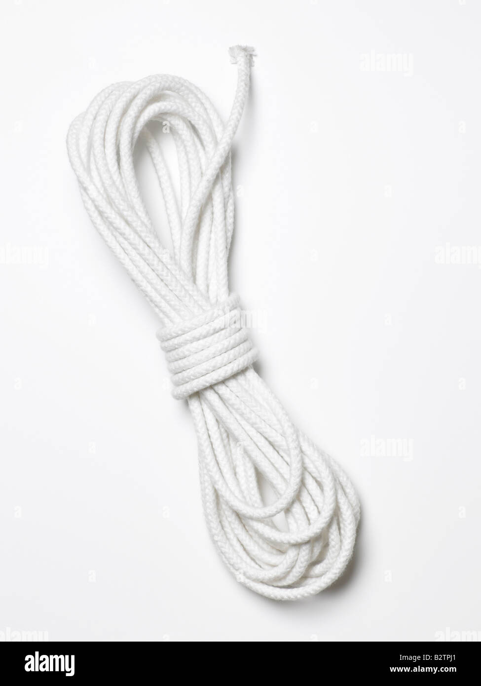 coiled white rope Stock Photo - Alamy