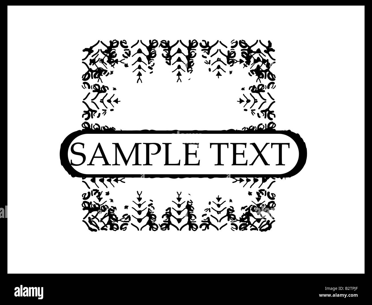 floral frame with text-template Stock Photo - Alamy