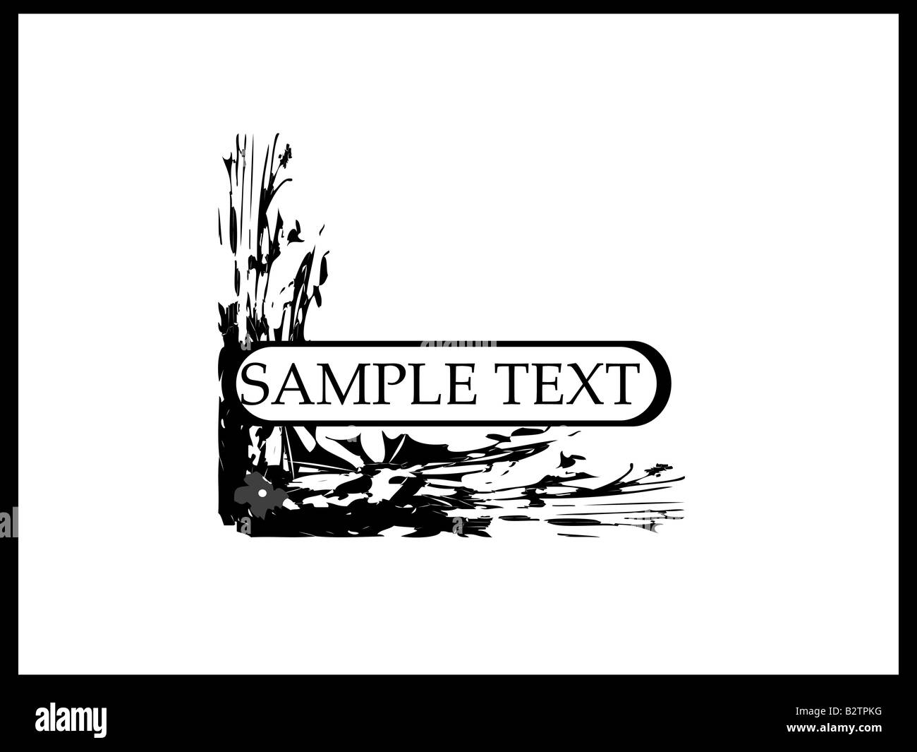 floral design with text-template Stock Photo - Alamy