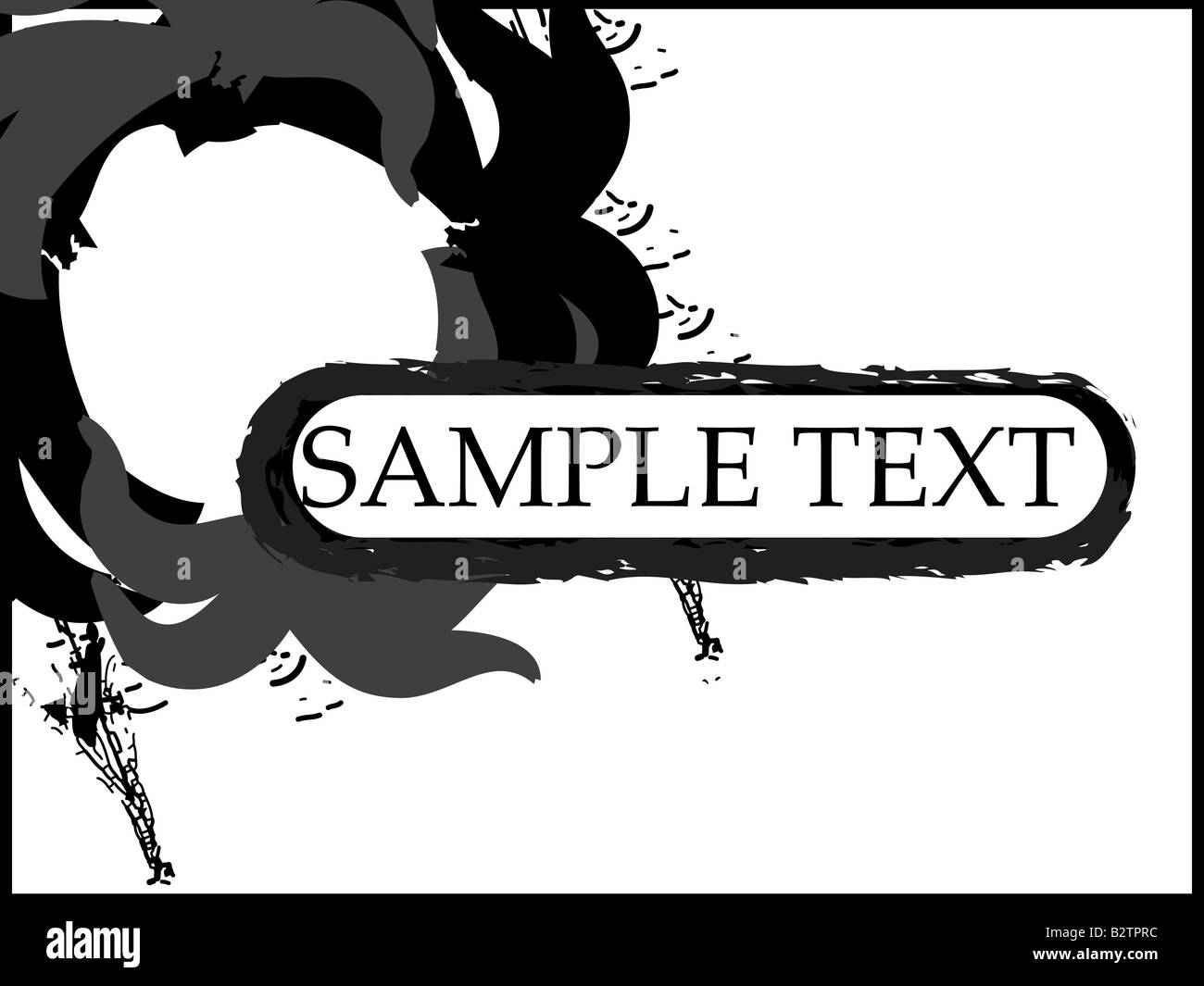 floral grunge and sample text Stock Photo - Alamy
