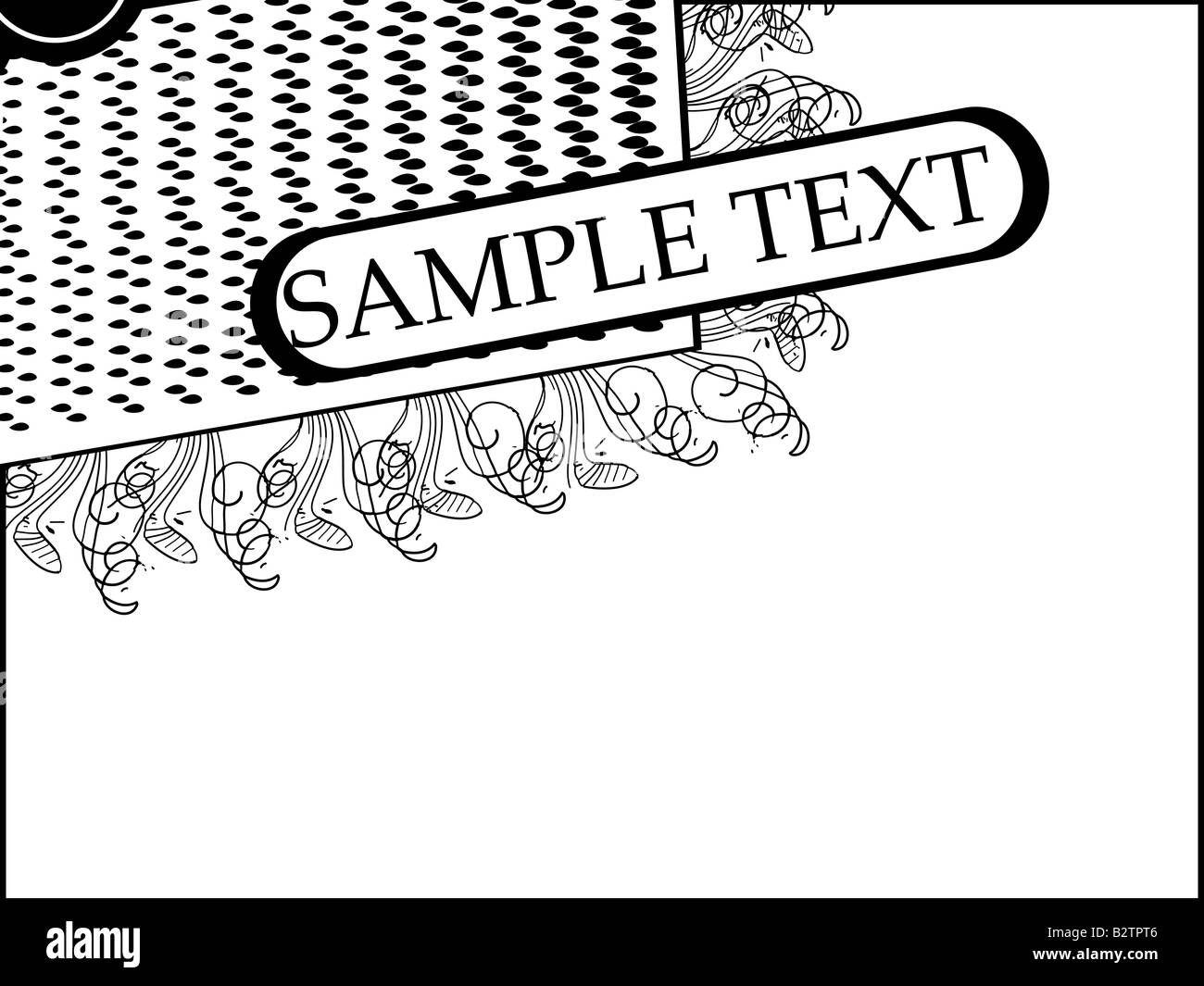 sample text with swirls Stock Photo - Alamy
