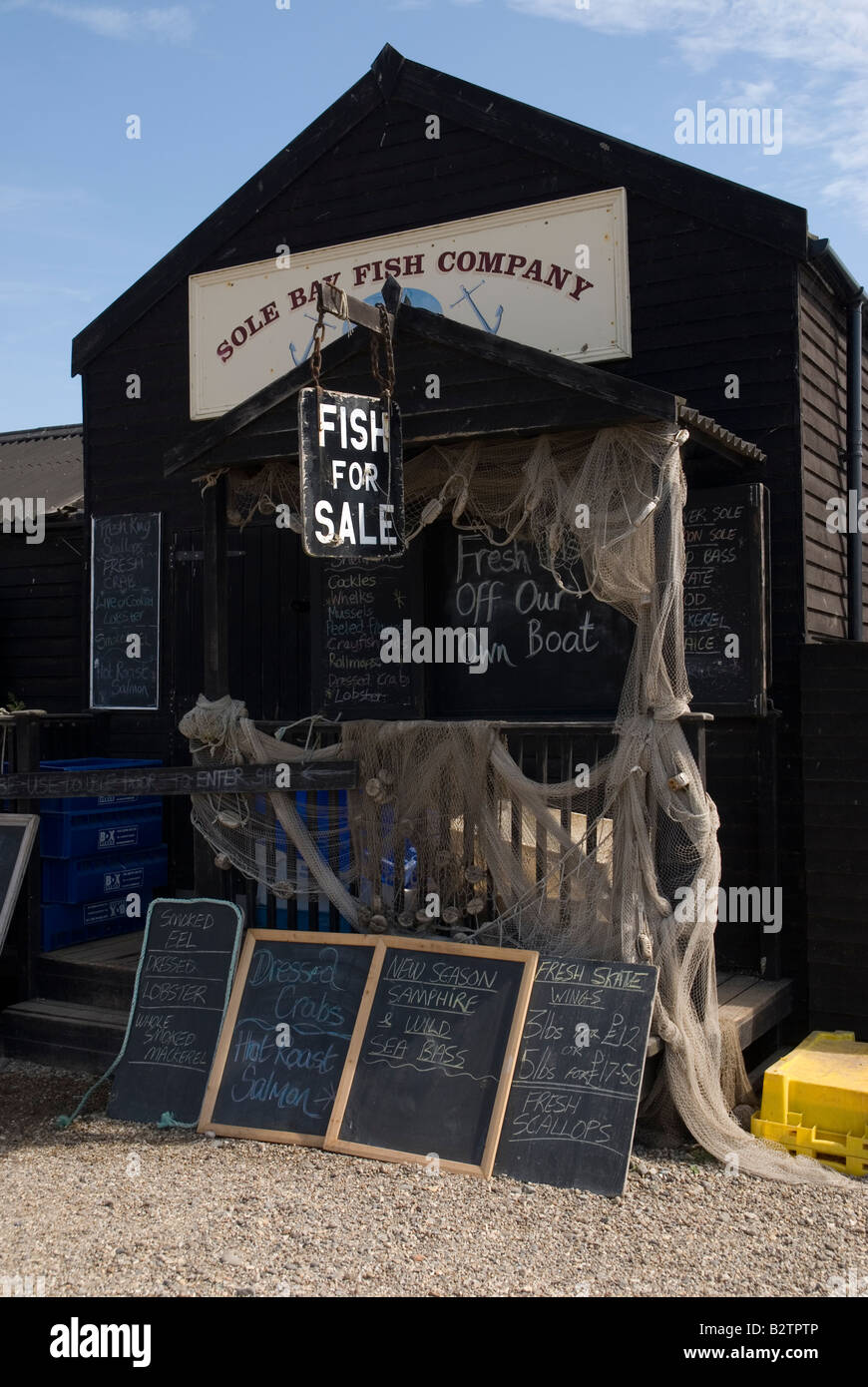 Fresh fish shop Walberswick Suffolk England Stock Photo - Alamy
