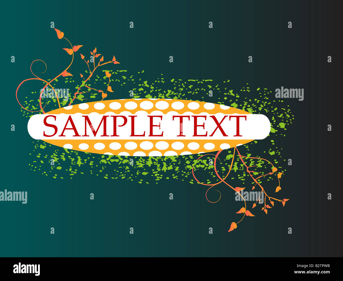 floral dotted design Stock Photo - Alamy