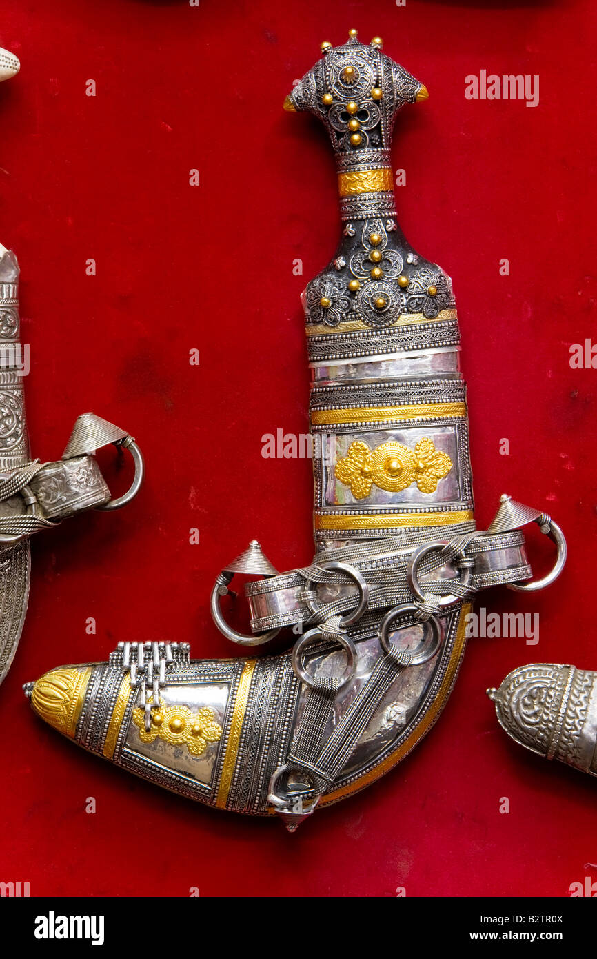 Middle East, Oman, Muscat, Mutrah Souq, Traditional Omani Khandjar ...