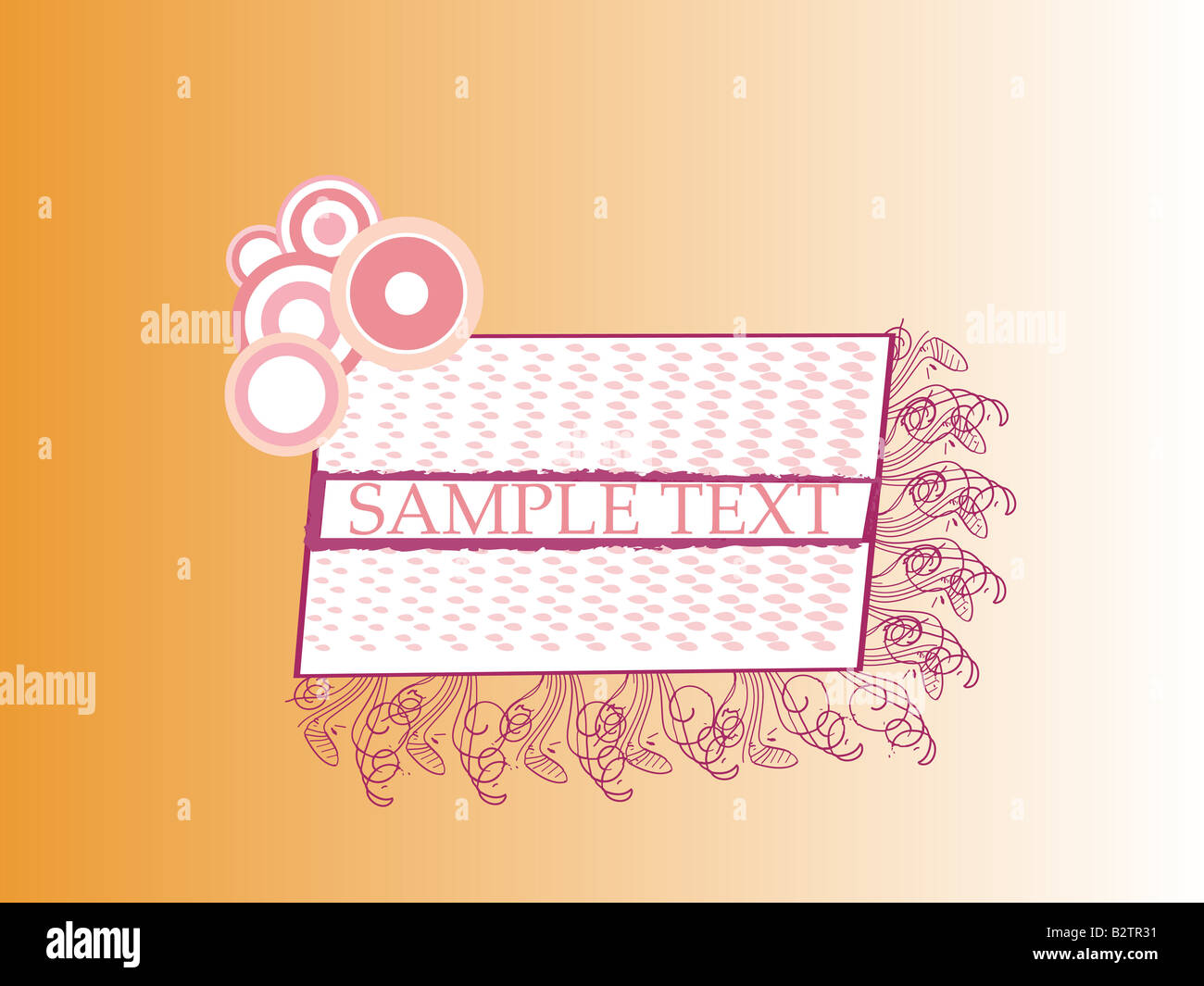 swirly frame with circles Stock Photo - Alamy