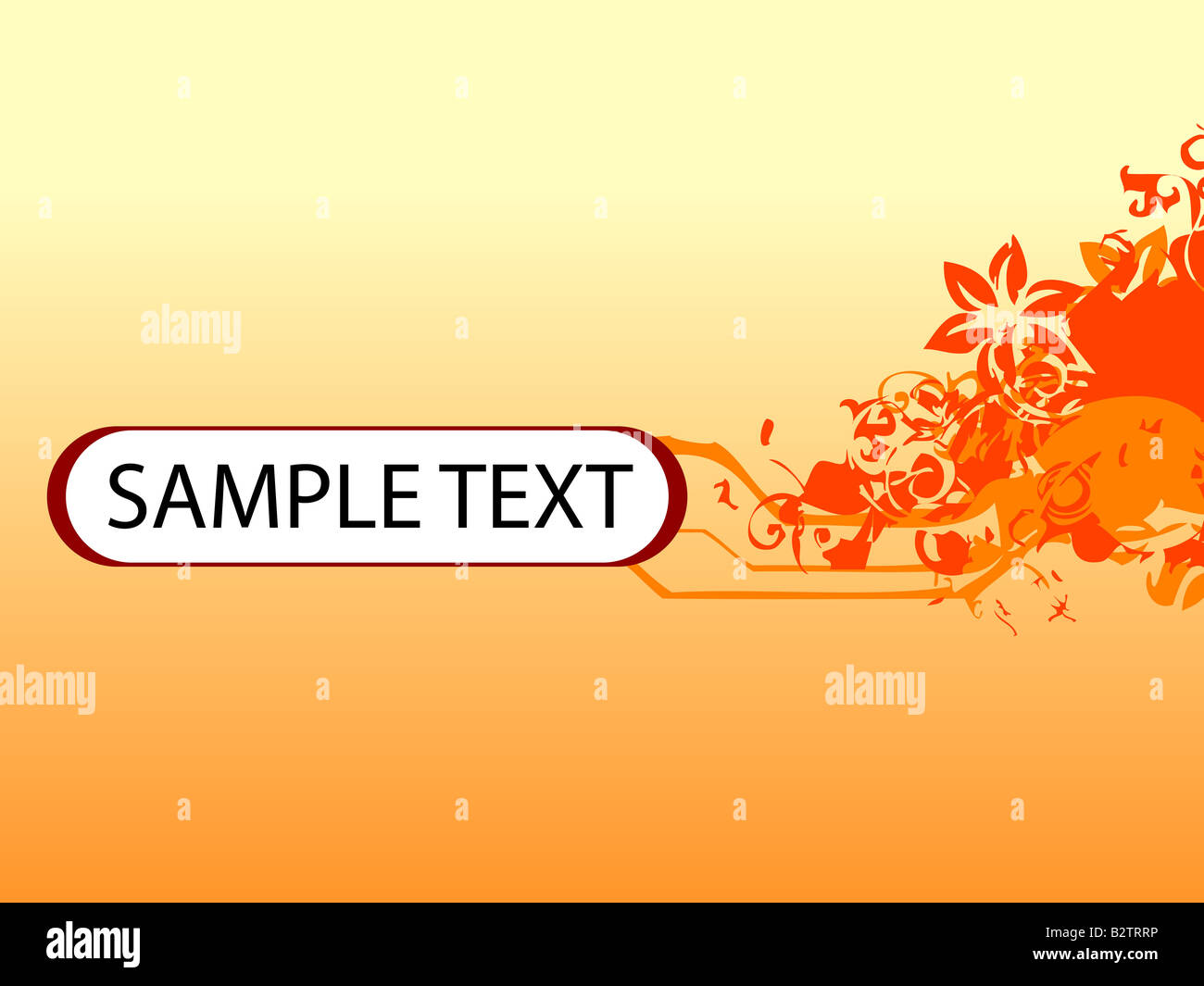 sample-text with floral Stock Photo - Alamy
