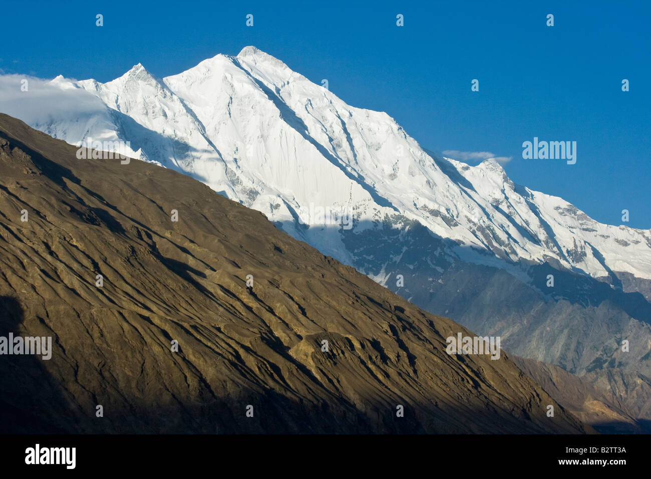 Mount Rakaposhi Across the Hunza Valley from Karimabad in Northern ...