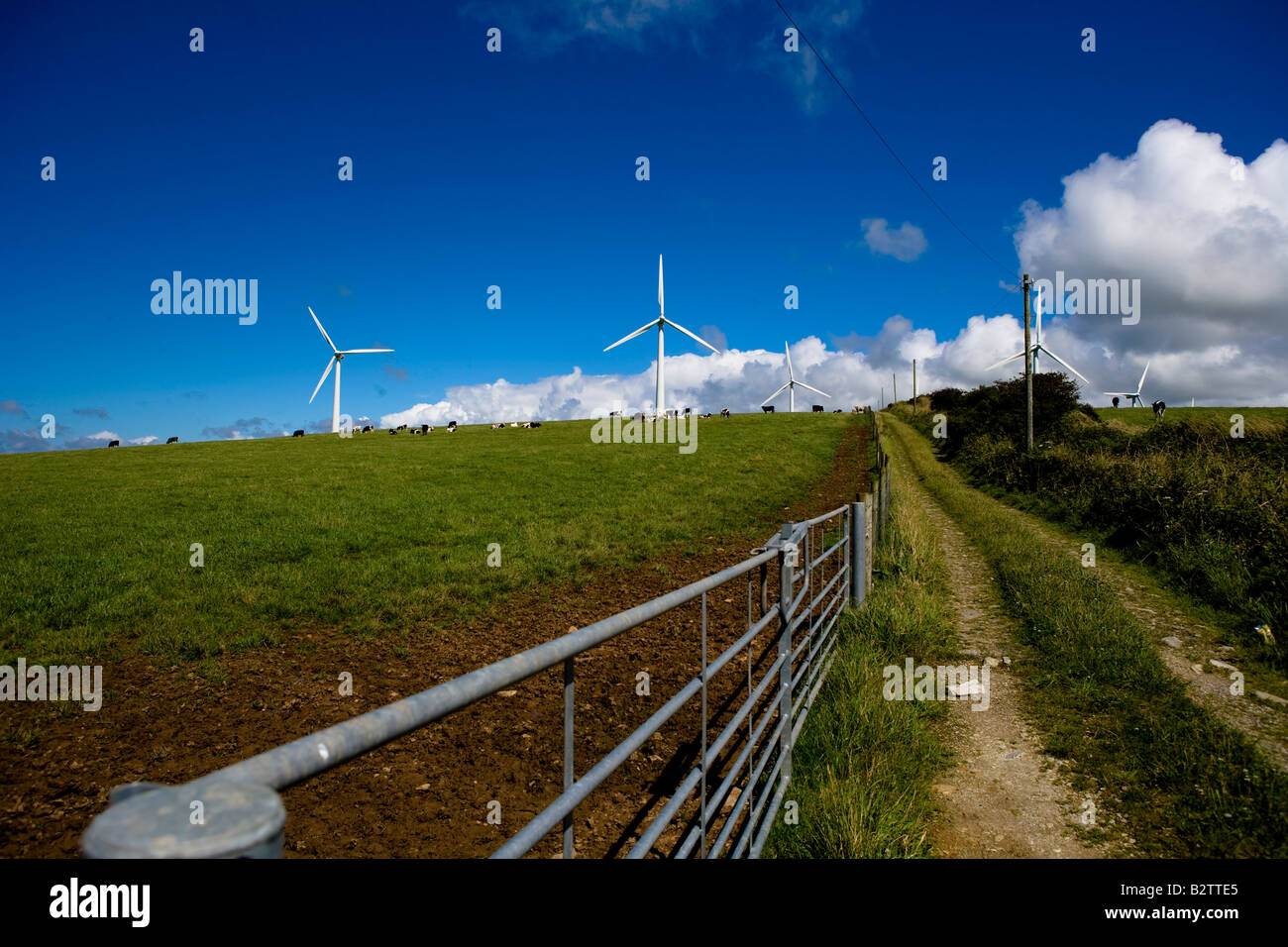 Wind turbines, Cornwall, England Stock Photo - Alamy