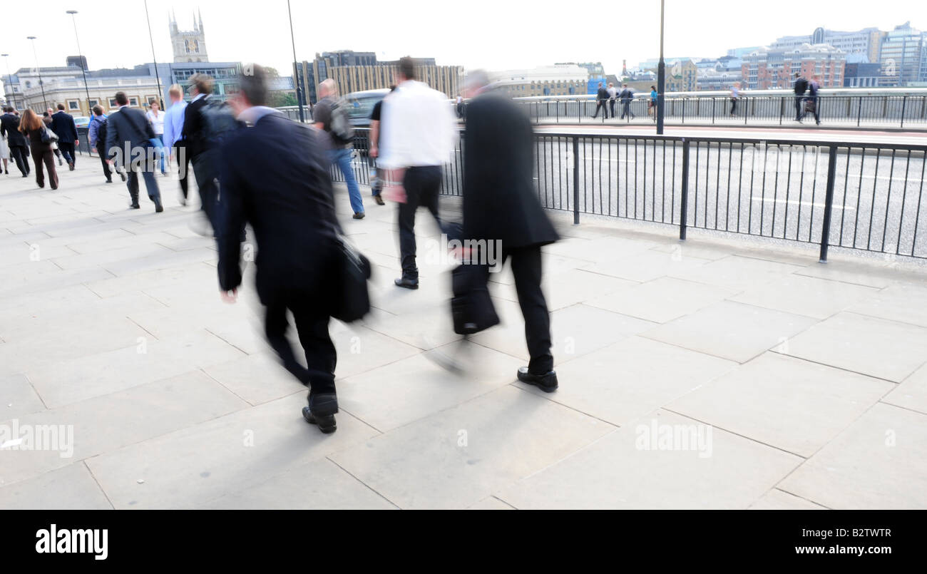 White collar worker action stepping striding business travel rush hi ...