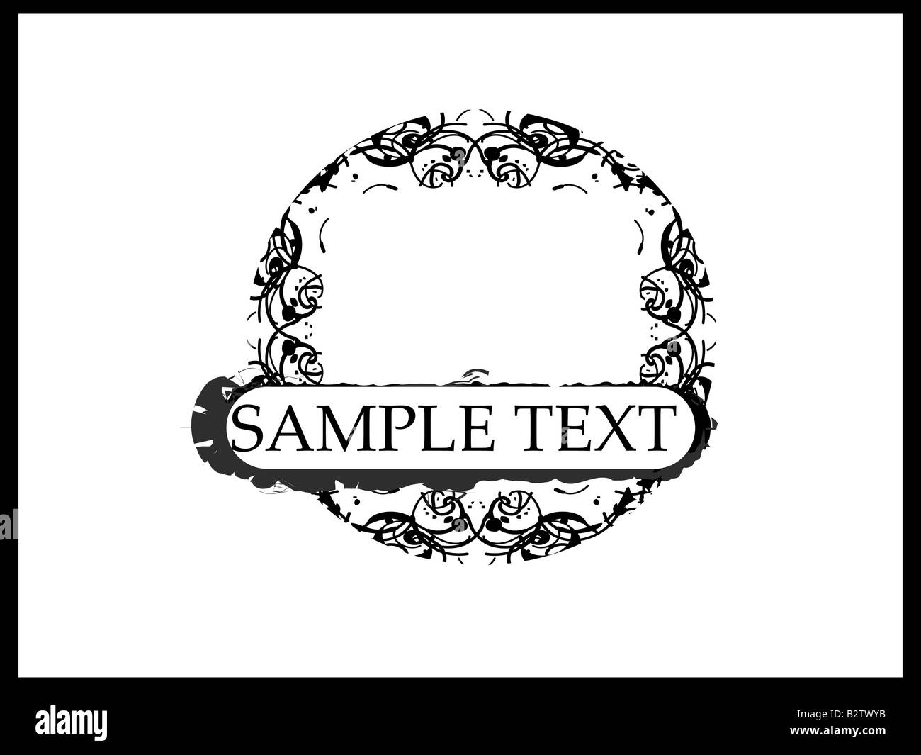 beautiful circle with text-box Stock Photo - Alamy