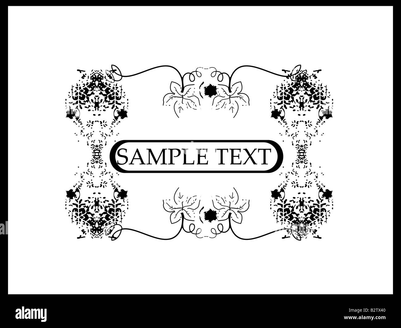 sample text with floral Stock Photo - Alamy