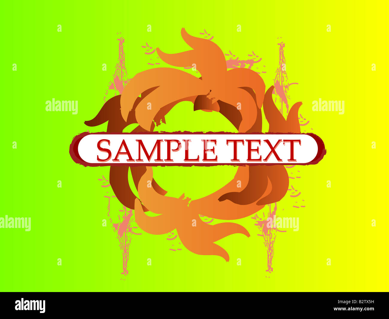 stained circular with sample text Stock Photo - Alamy