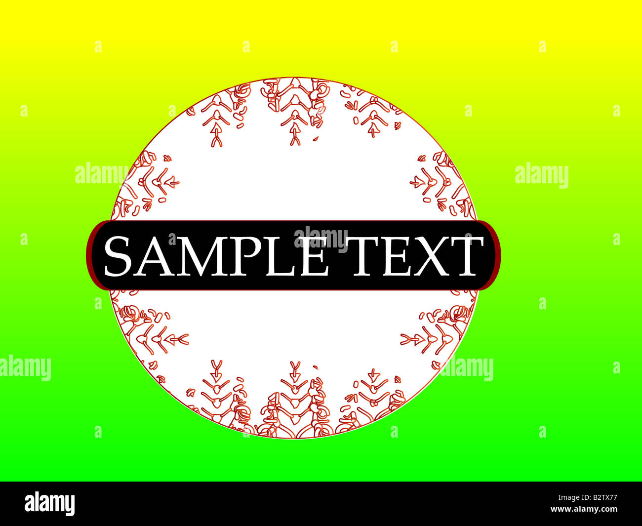 circles with sample text Stock Photo - Alamy