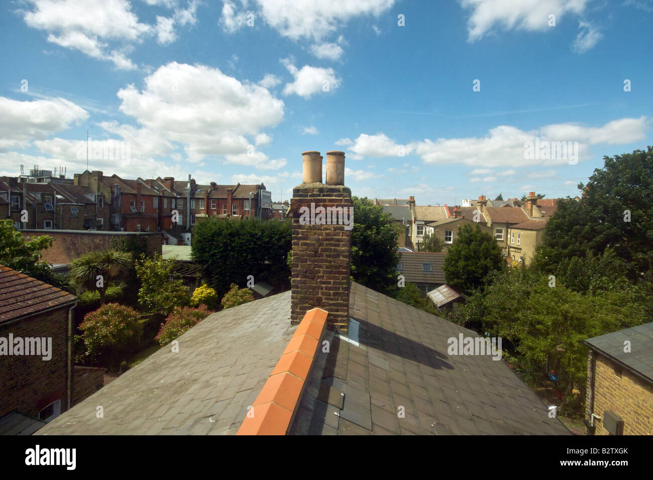 Roof Ridge and Chimney Stock Photo - Alamy
