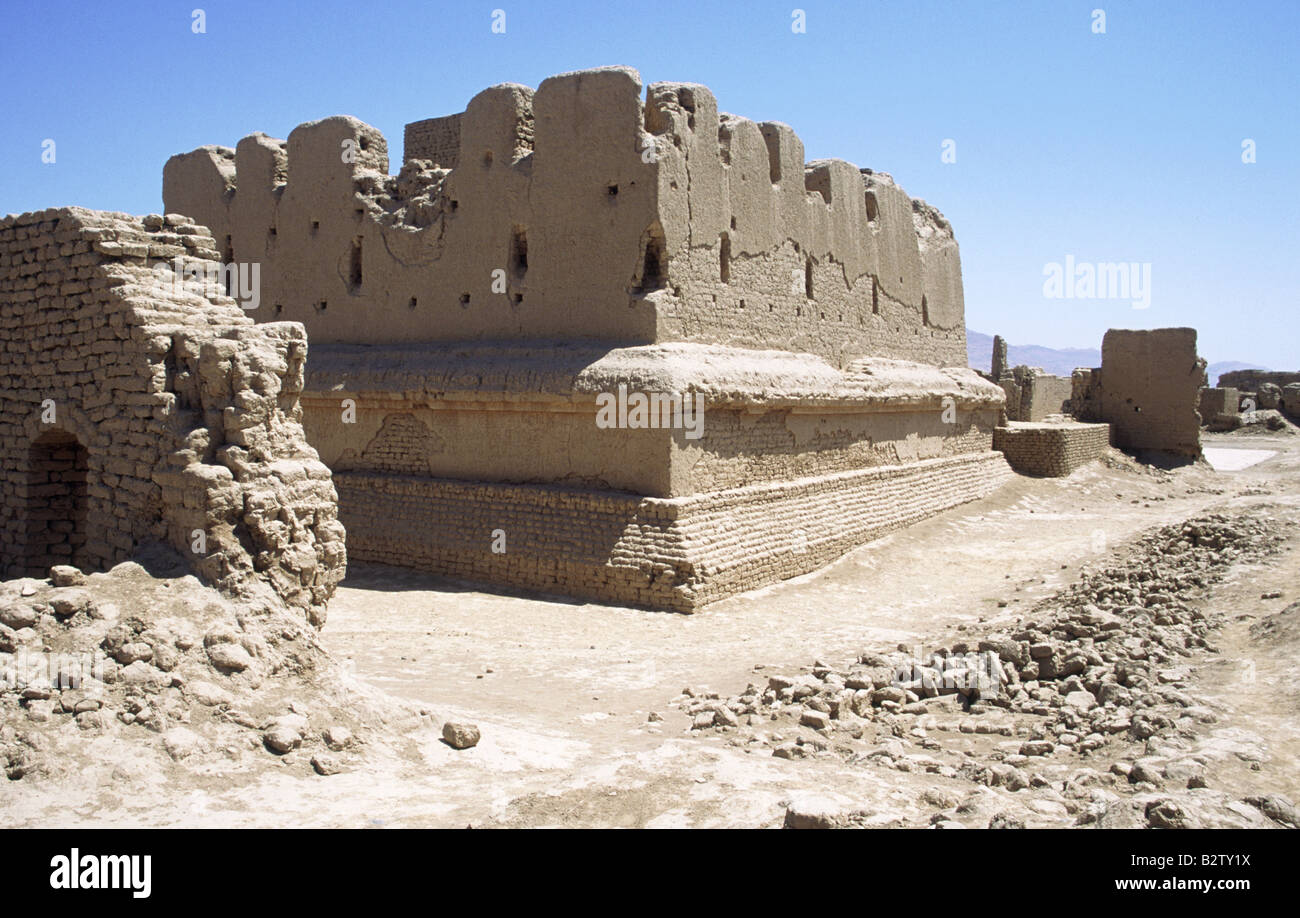 Flaming mountains Ruins of ancient capital of Uigurs Uygurs Monastery ...
