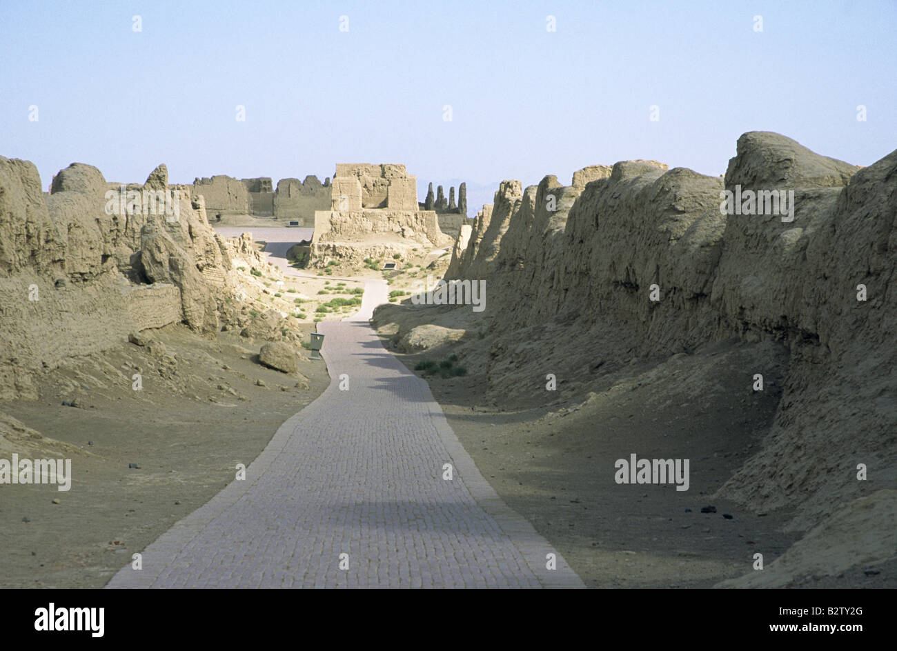 Near Turpan Entrance Garrison fortified town Han dynasty Ruins walls ...
