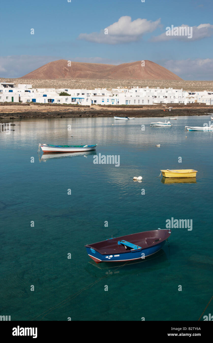 Caleta del Sebo on La Graciosa island (near Lanzarote) in the Canary ...