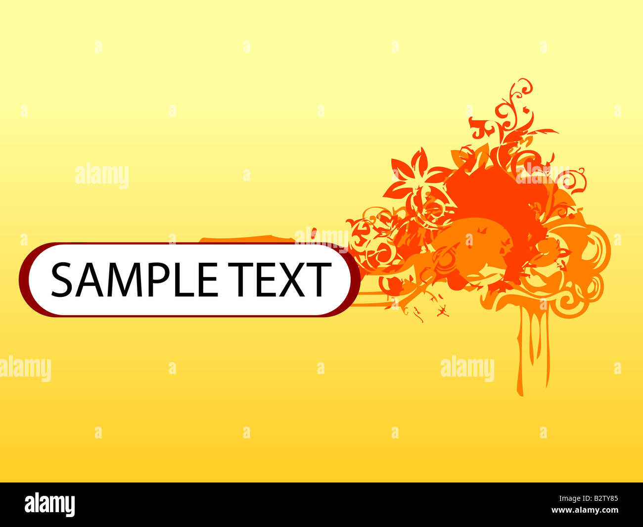sample-text with floral Stock Photo - Alamy