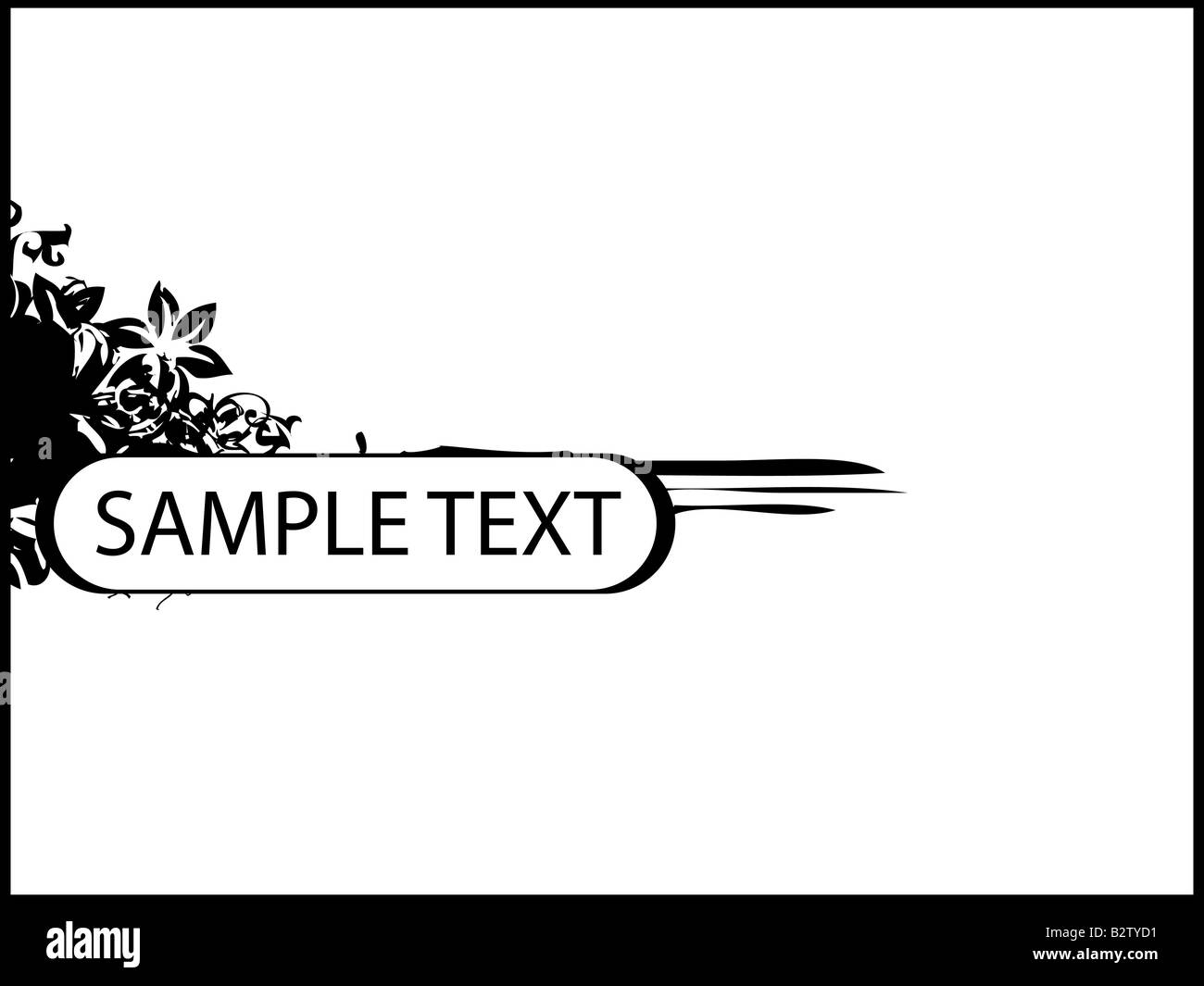 sample-text with floral Stock Photo - Alamy