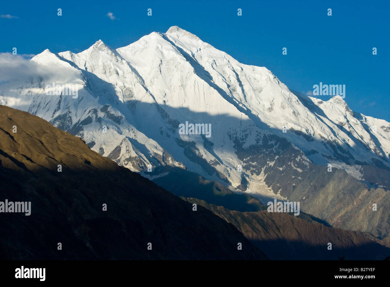 Mount Rakaposhi Across the Hunza Valley from Karimabad in Northern ...