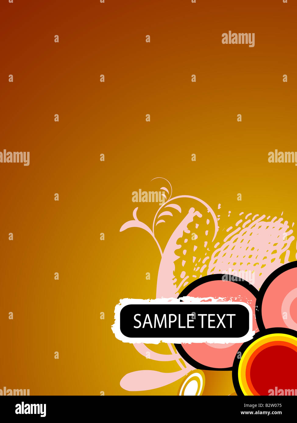text-box with grungy circles Stock Photo - Alamy