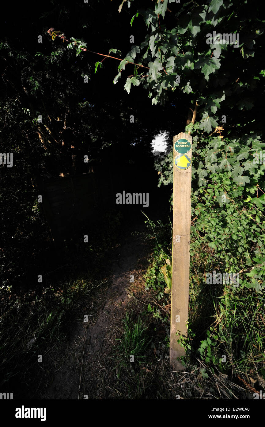 A sign indicating a public footpath Stock Photo - Alamy