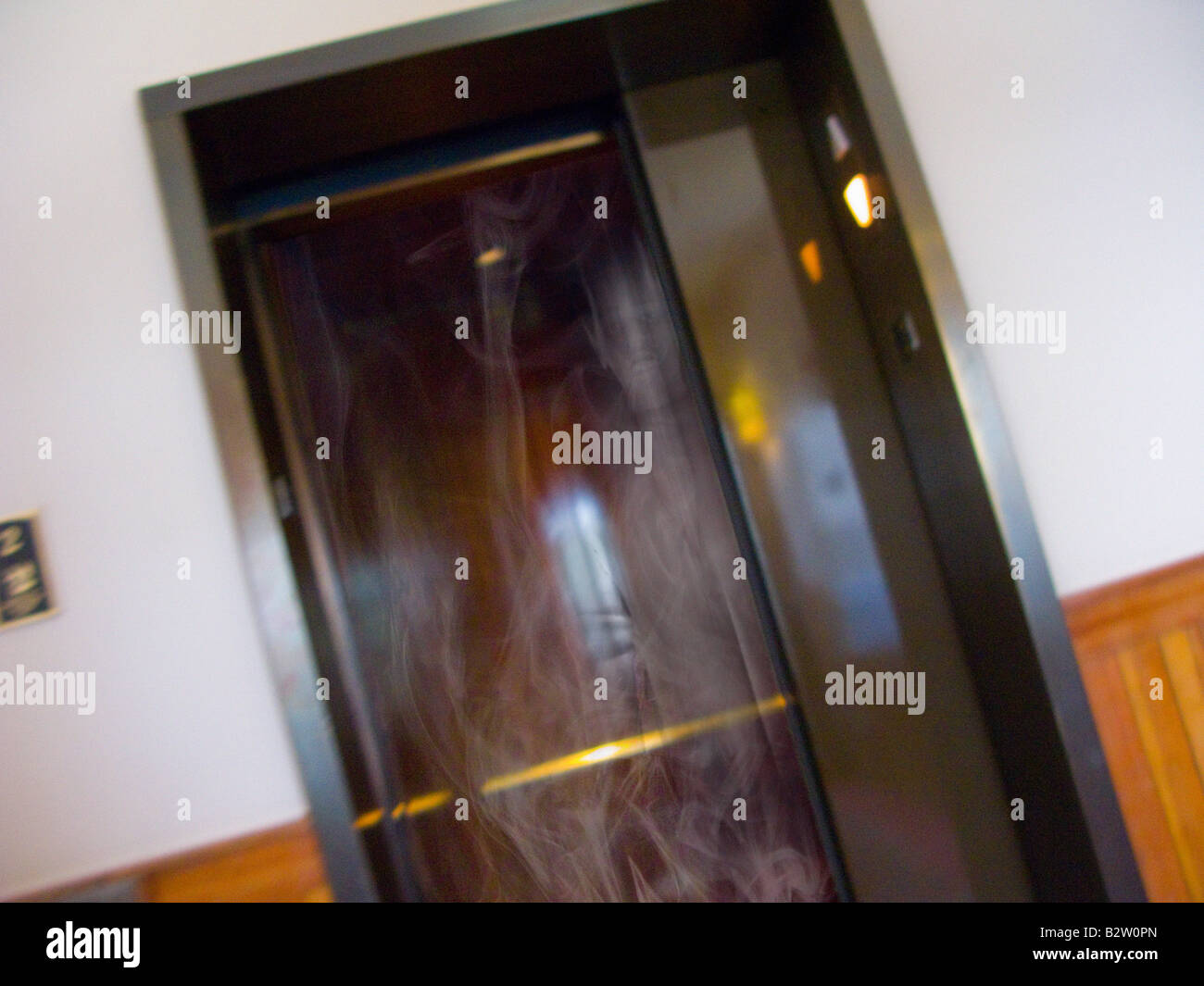 Ghost in elevator Stock Photo - Alamy
