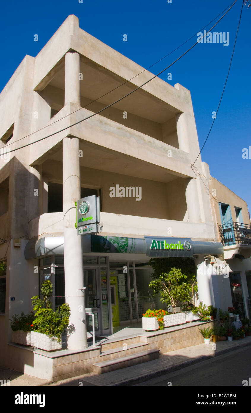Exterior of ATE Bank in town of Neapoli on the Greek Mediterranean ...