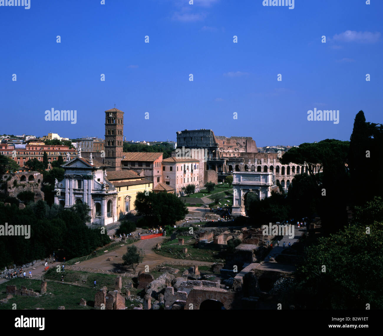 The Forum, The Church of Santa Francesca Romanaand The Arch of Titus ...