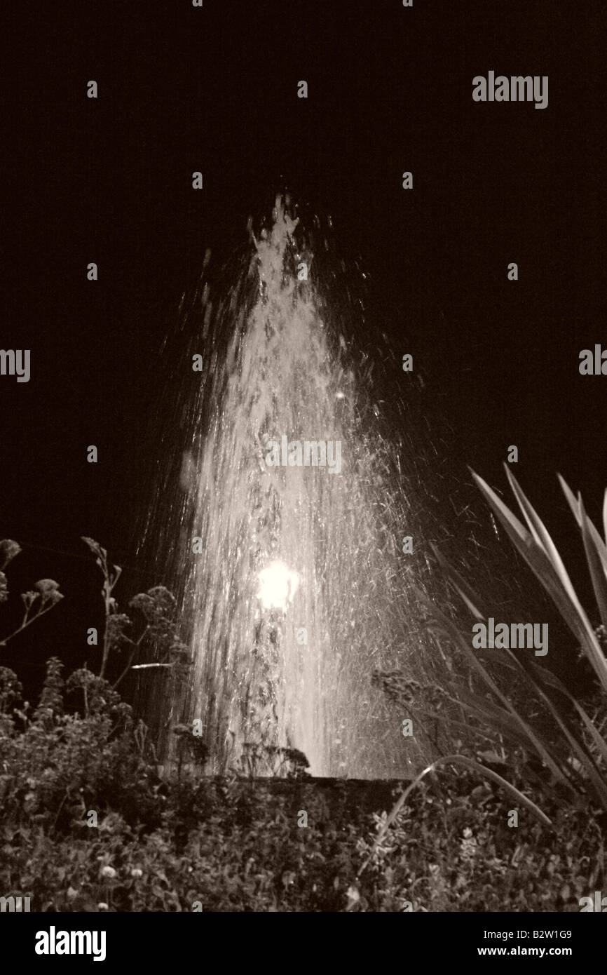 public fountain by night, Tunja, Boyacá, Colombia, South America Stock ...