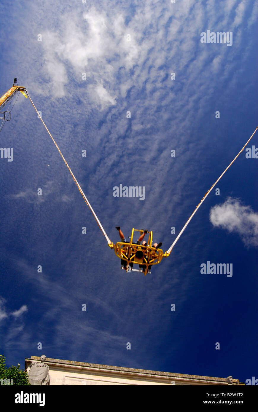 cardiff big weekend fun fair ride catapult Stock Photo - Alamy