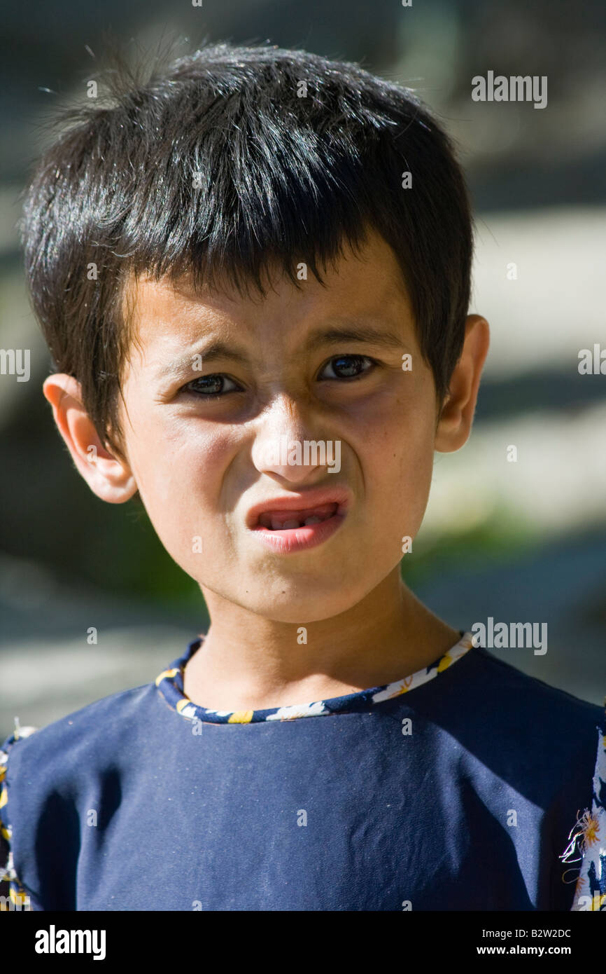 Hunza Child in Karimabad in Northern Pakistan Stock Photo - Alamy