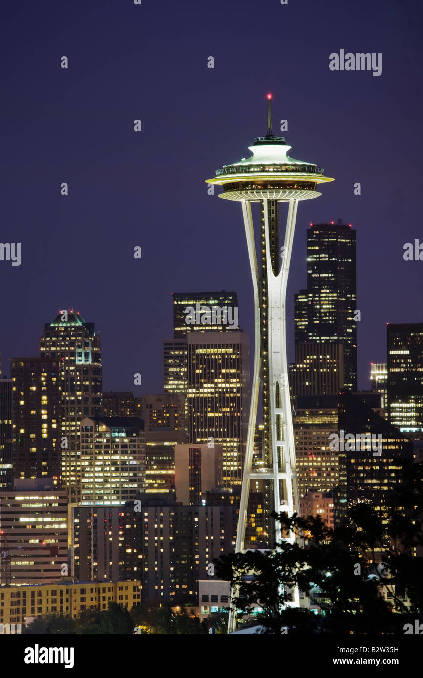 The famous Space Needle as view from Kerry Park in Seattle Washington ...