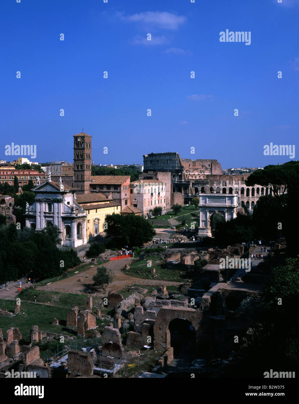 The Forum, The Church of Santa Francesca Romanaand The Arch of Titus ...