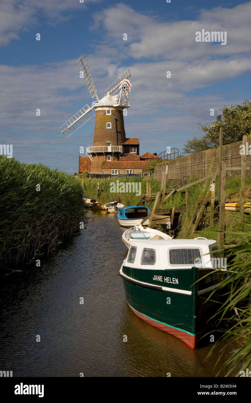 Cley Windmill and the river Glaven north Norfolk Stock Photo - Alamy