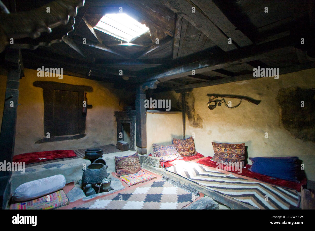 Traditional House Inside Baltit Fort in Karimabad in the Hunza Valley ...