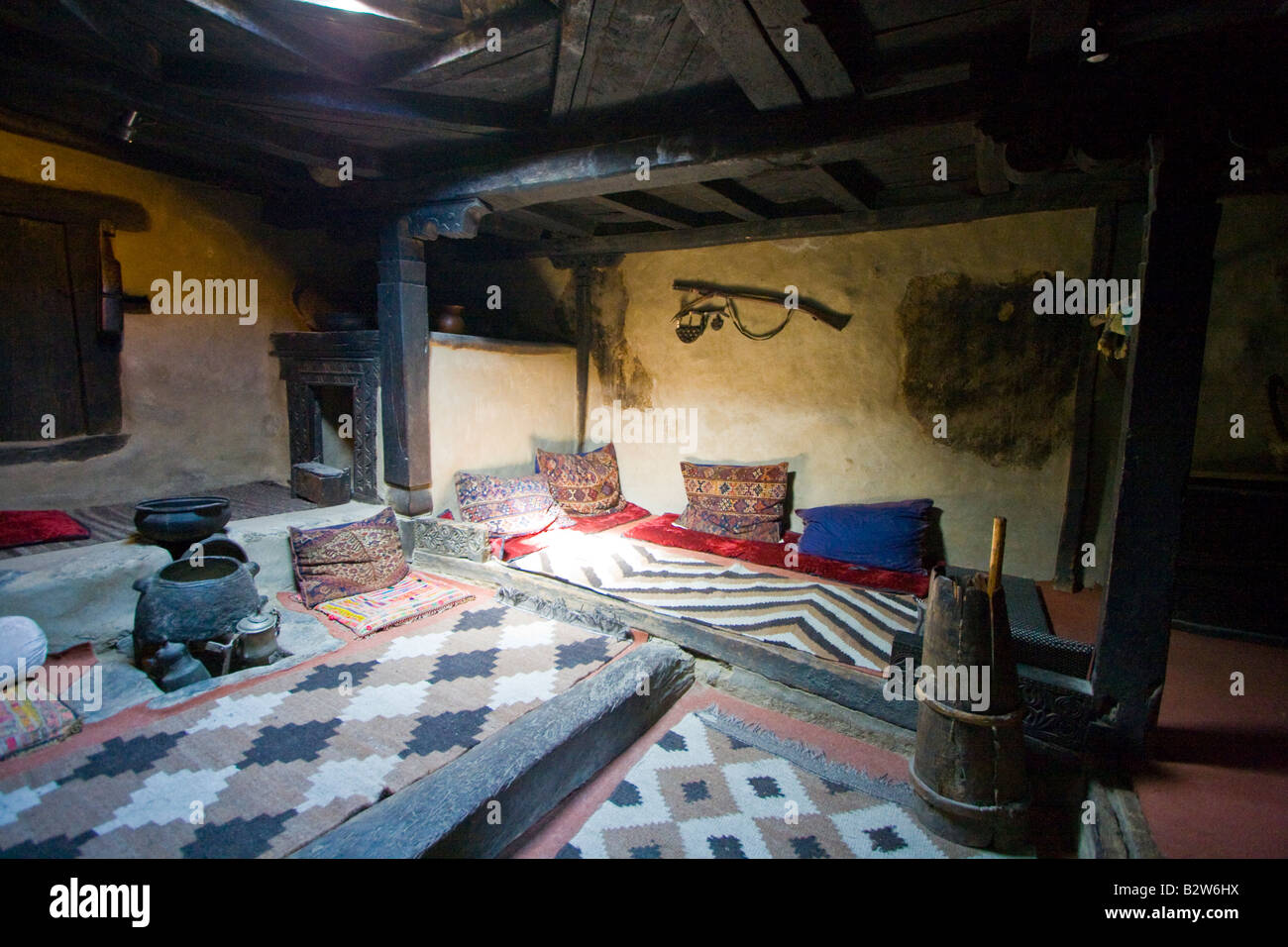 Traditional House Inside Baltit Fort in Karimabad in the Hunza Valley ...