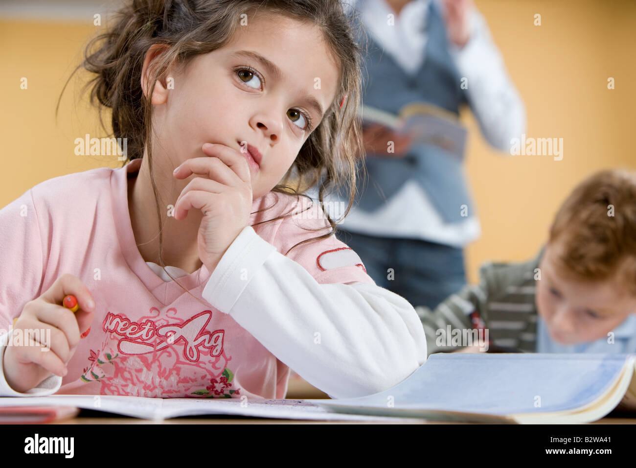 Girl in class Stock Photo - Alamy
